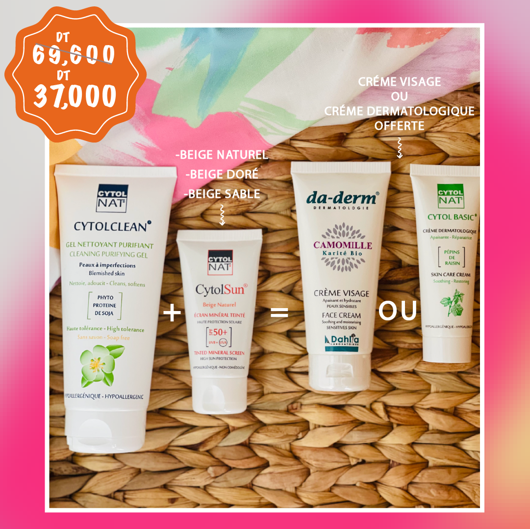COFFRET CYTOLCLEAN GET NETTOYANT + CYTOLSUN ECRAN SOLAIRE TEINTE OU ...