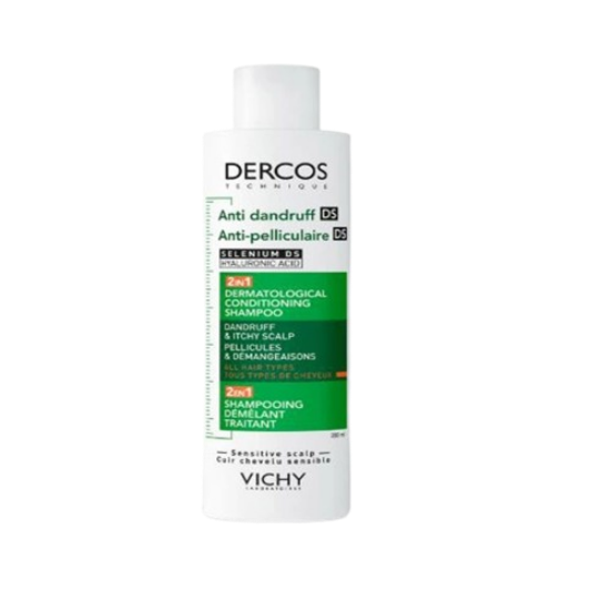 DERCOS SHAMPOOING ANTIPELLICULAIRE 2EN1 200ML | VICHY SOIN