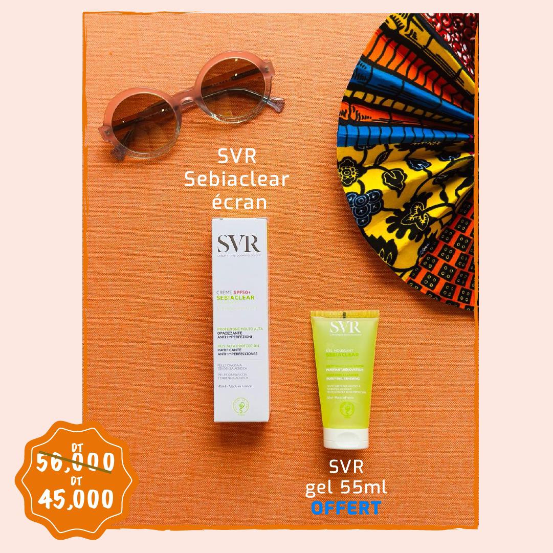 SVR10 : SVR ECRAN SEBIACLEAR + GEL 55ML OFFERT